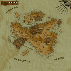 Custom Fantasy Continent Map! (labeled) - Etsy