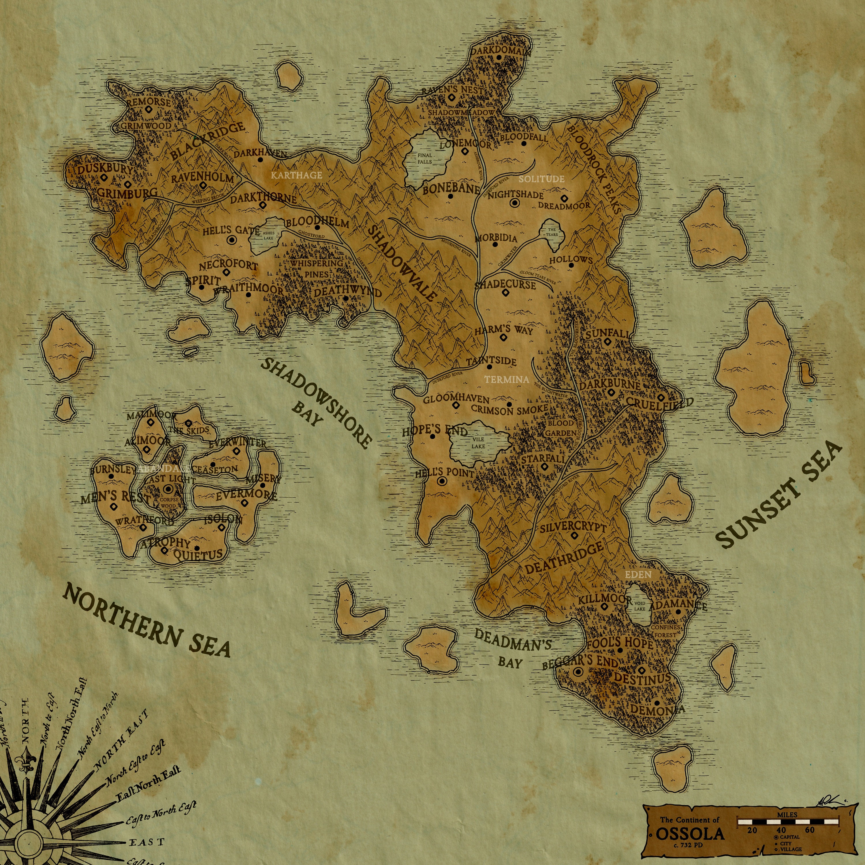 Custom Fantasy Continent Map! (labeled) - Etsy