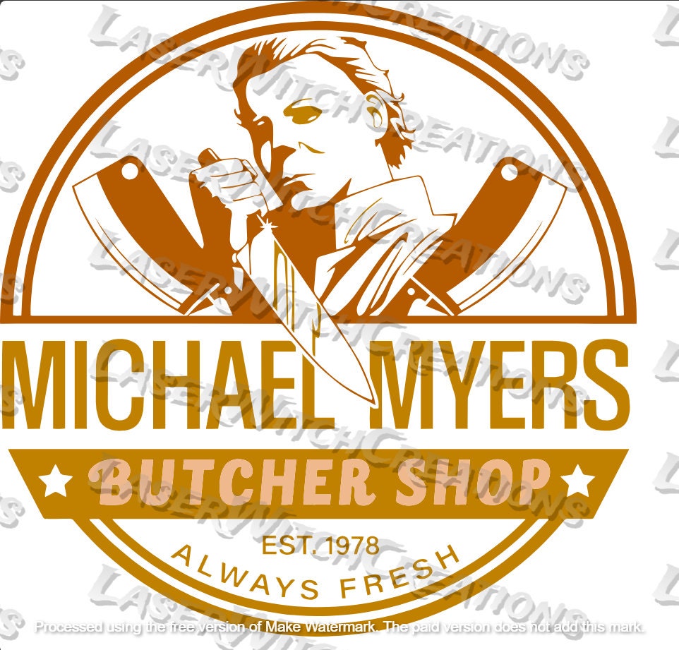 Halloween Michael Butcher Shop SVG Cut Files for Cricut, Horror Clipart ...