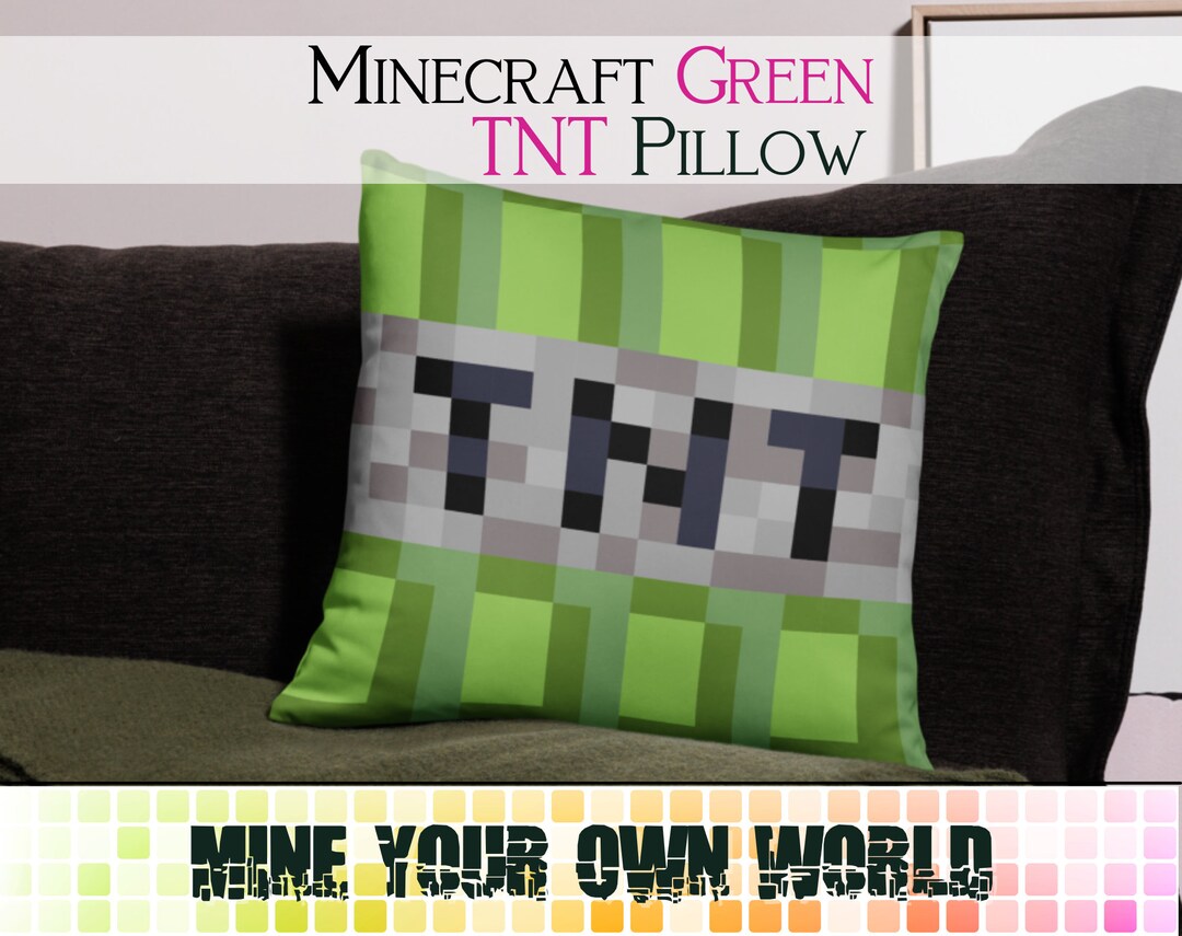 Decorative Minecraft Pillow With Filling, TNT Pillow for the Gaming ...