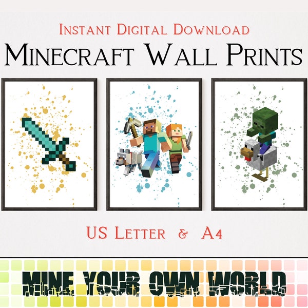 Minecrafts Poster - Etsy