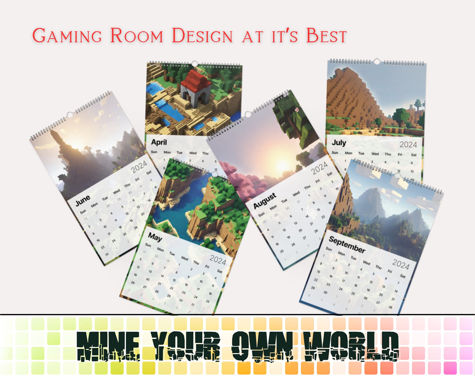 Minecraft 2024 Wall Calendar Minecraft Room Decor for the Perfect ...