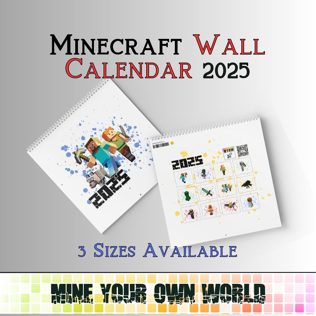 Minecraft Wall Calendar 2025, Perfect Gamer Gift That Brings Their ...