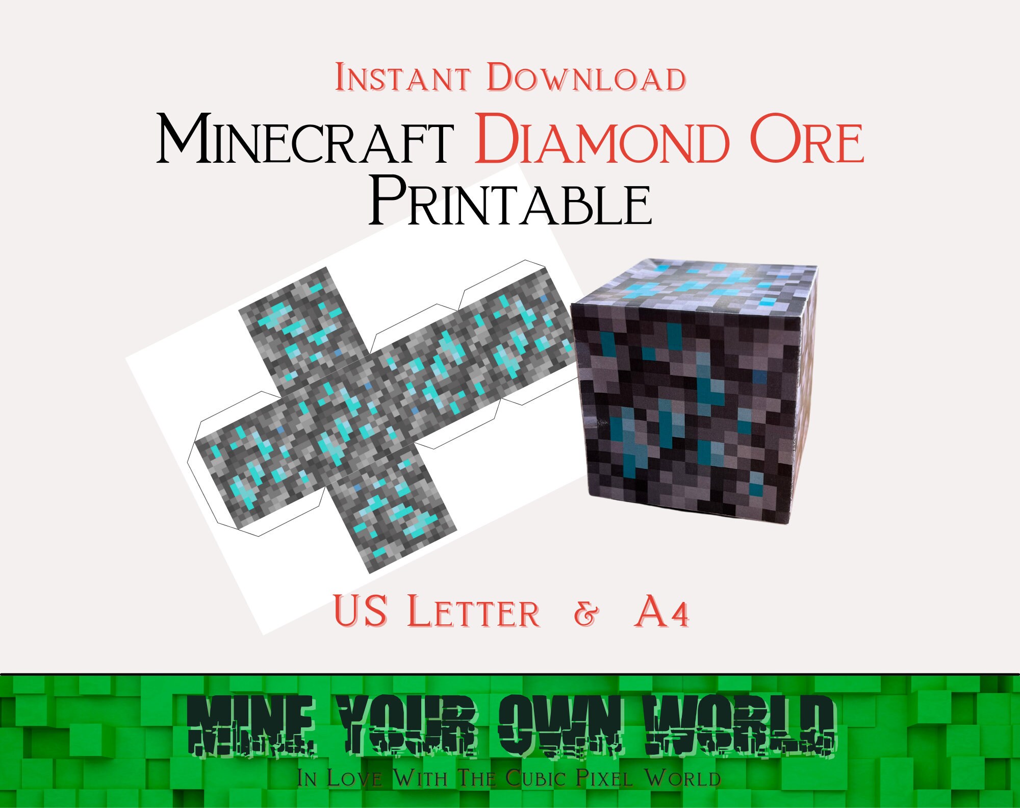 Minecraft Diamond Ore Drawing