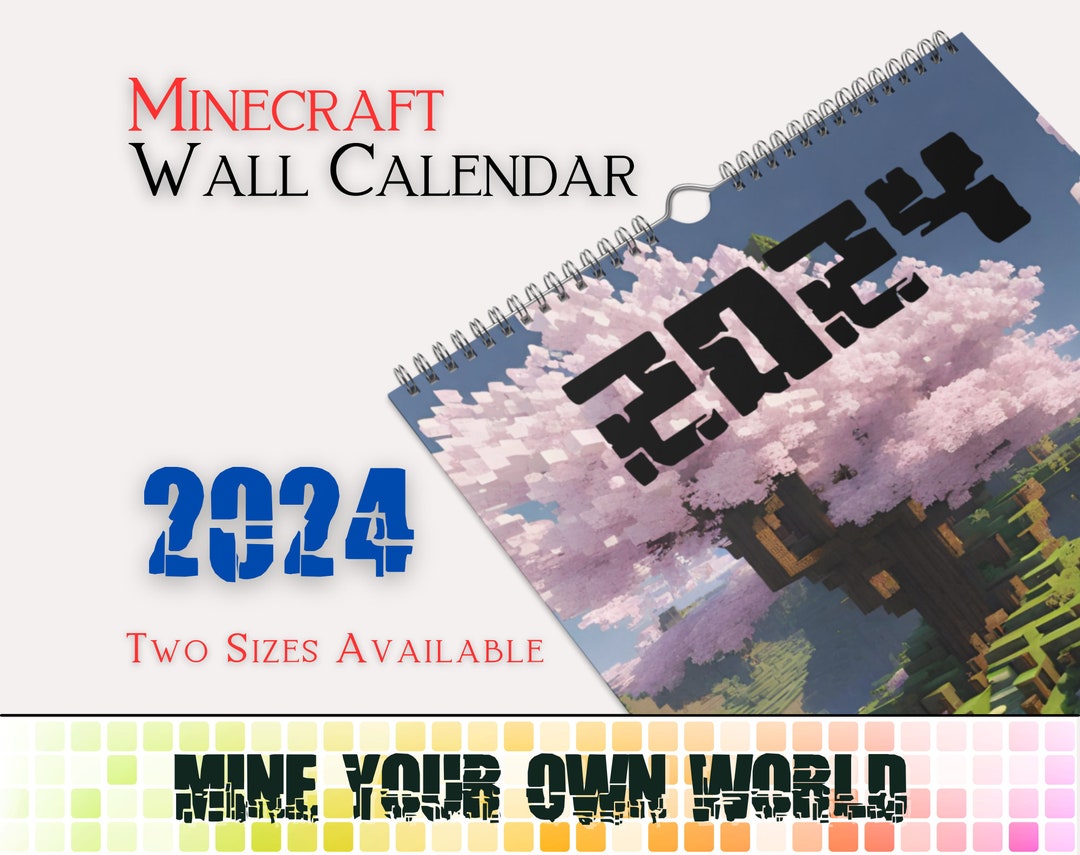 Minecraft 2024 Wall Calendar Minecraft Room Decor for the Perfect ...