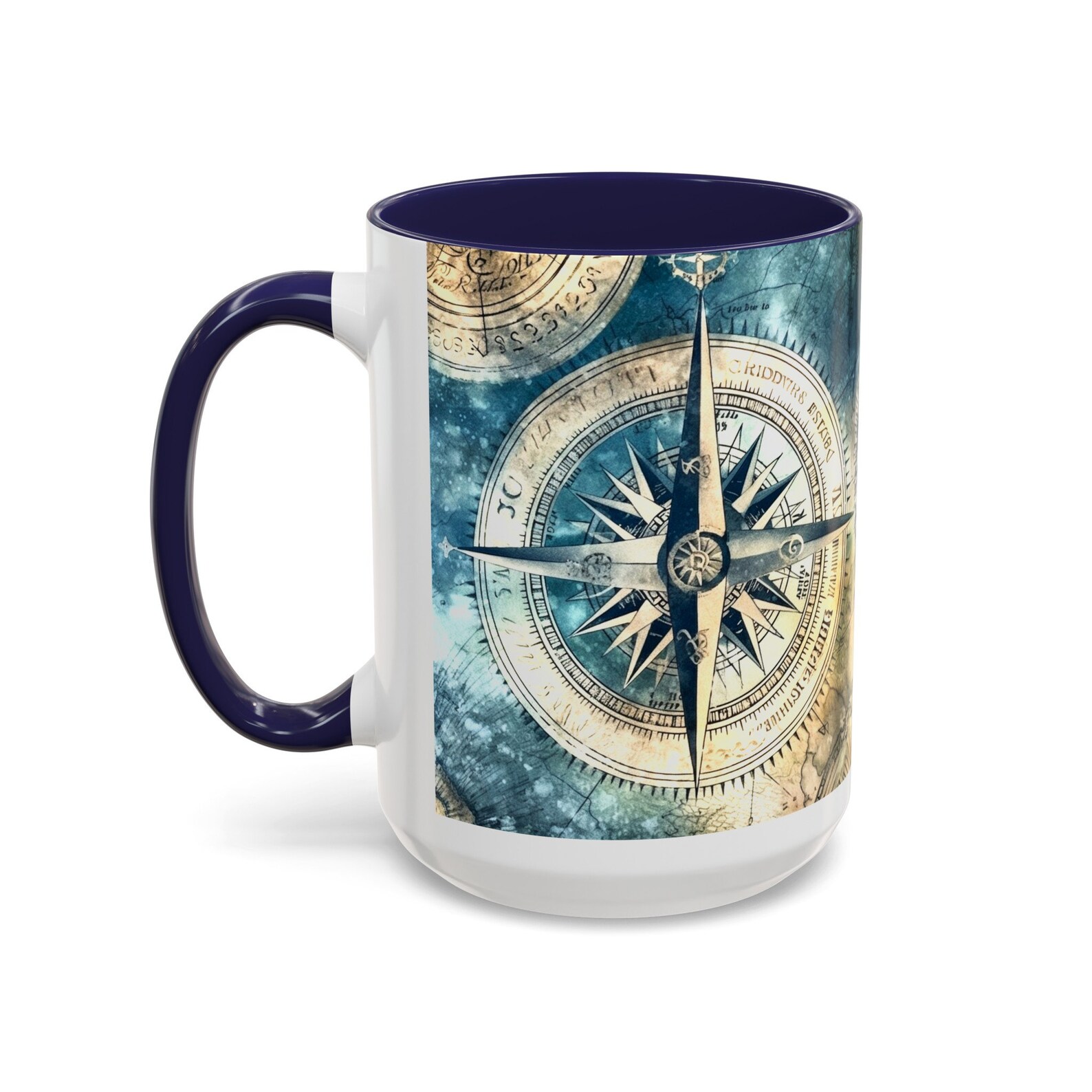 Nautical Mug Compass Rose Coastal Kitchenware 11 Oz Sailing Theme - Etsy