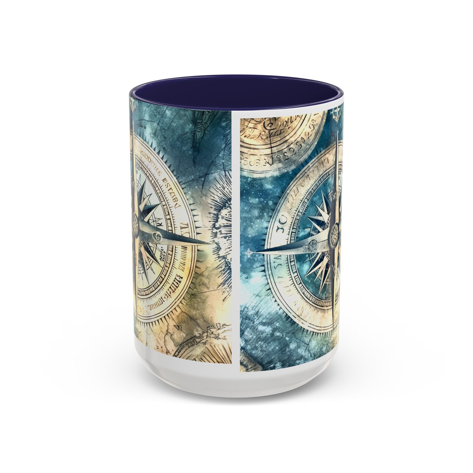 Nautical Mug Compass Rose Coastal Kitchenware 11 Oz Sailing Theme - Etsy