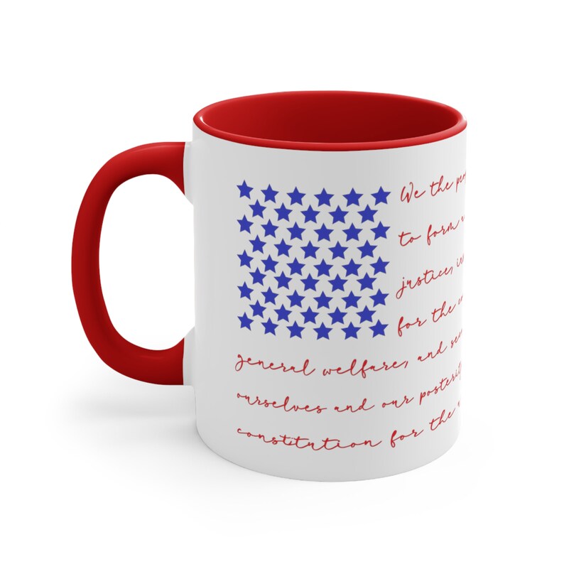 We the People Constitution Preamble Accent Coffee Mug 11oz - Etsy