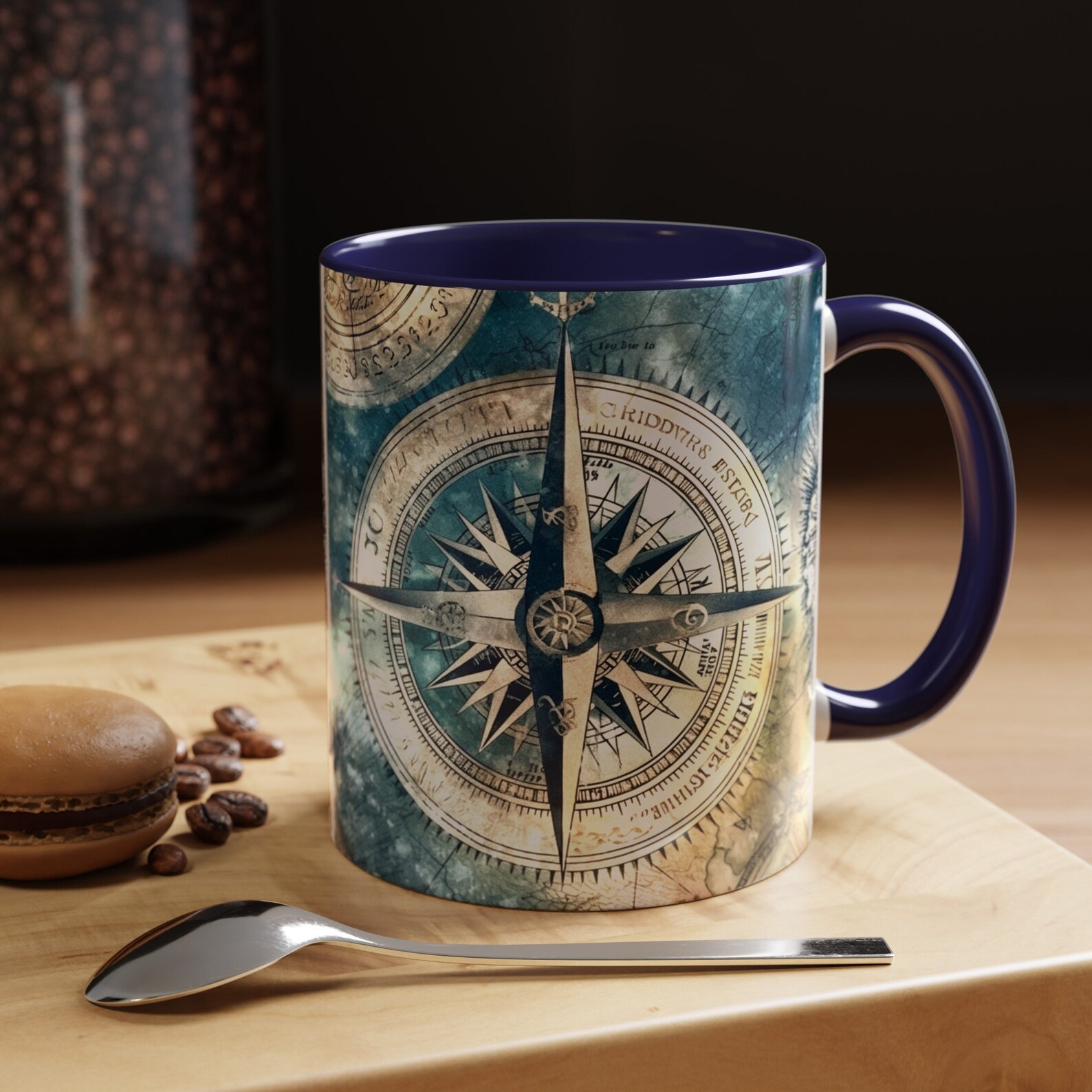 Nautical Mug Compass Rose Coastal Kitchenware 11 Oz Sailing Theme - Etsy