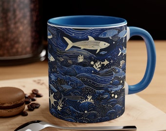 Fish Mug Sea Mug Pottery Mug Handmade Ceramic Coffee and Tea Mug Unique ...