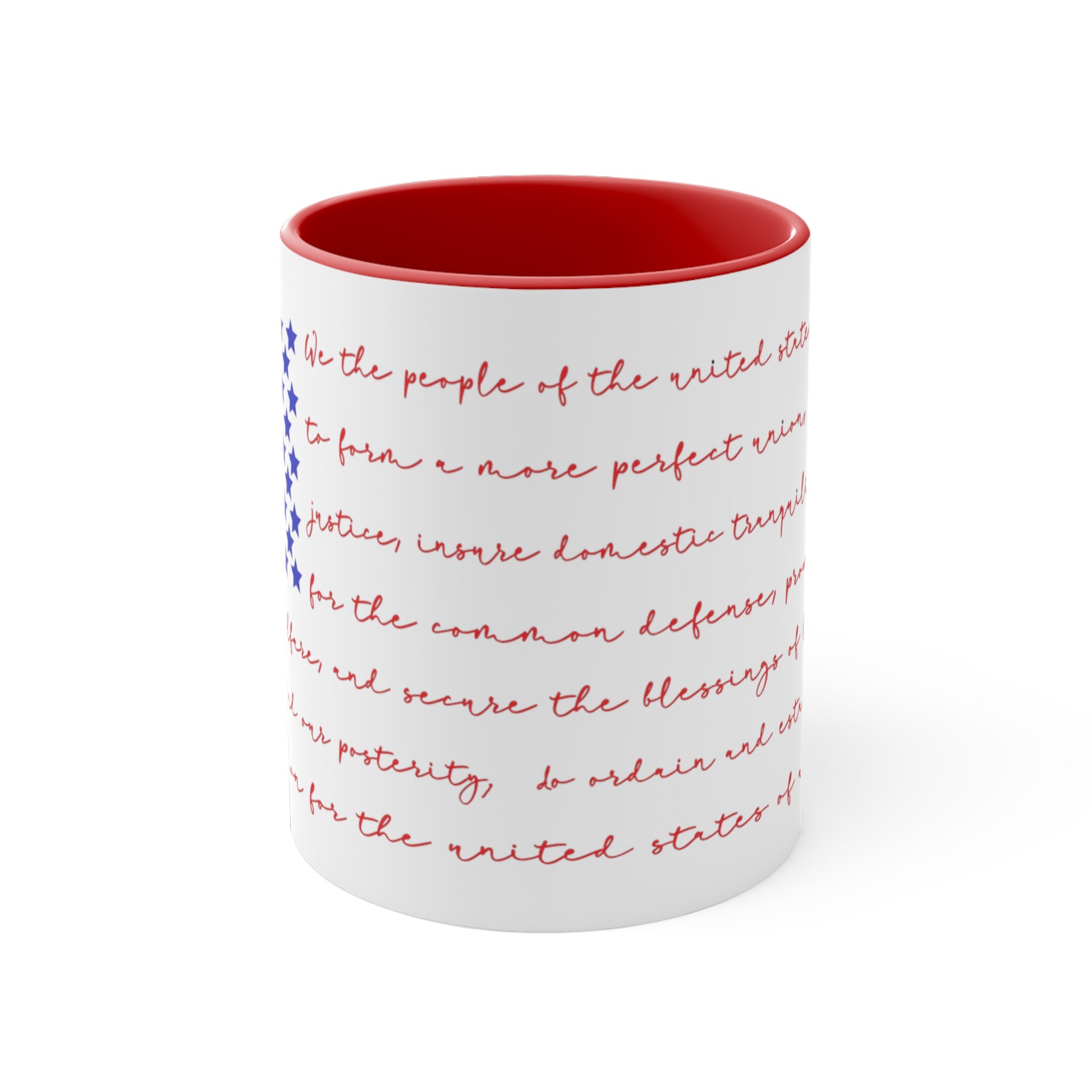We the People Constitution Preamble Accent Coffee Mug 11oz - Etsy