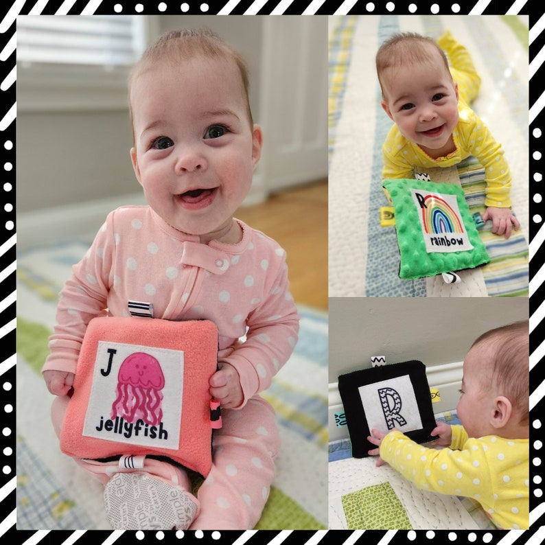 Letter C Holiday Alphabet Sensory Square Handmade Plush Textured Fabric ...