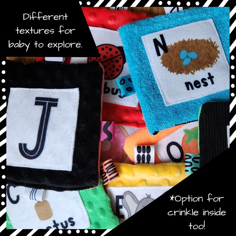 Letter C Holiday Alphabet Sensory Square Handmade Plush Textured Fabric ...