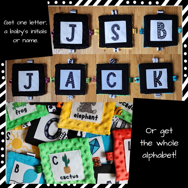 Letter T Holiday Alphabet Sensory Square - Handmade Plush Textured ...