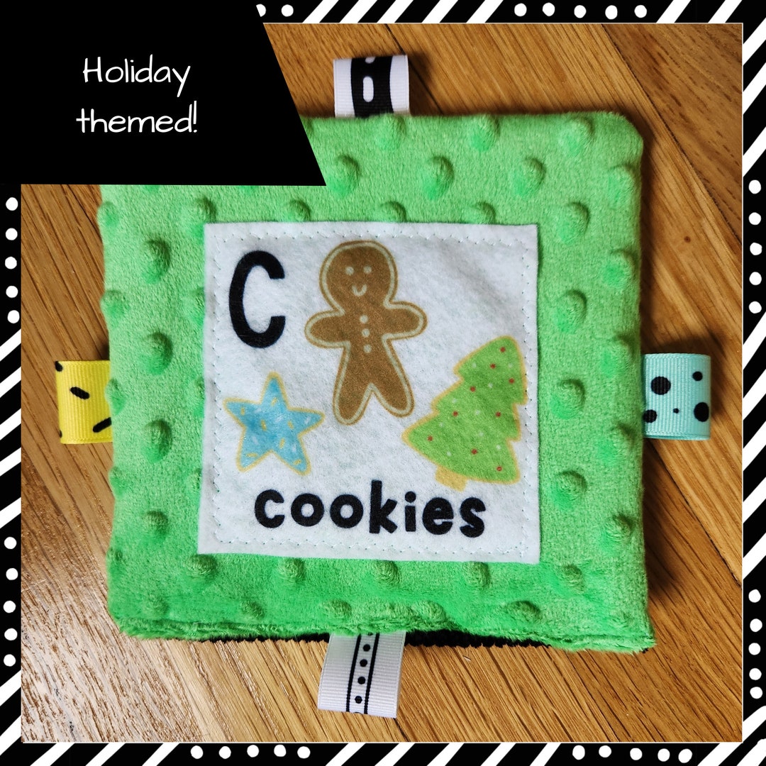 Letter C Holiday Alphabet Sensory Square Handmade Plush Textured Fabric ...