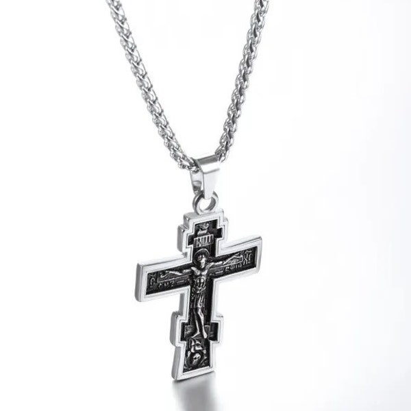 Orthodox Cross Three Bar Necklace - Etsy