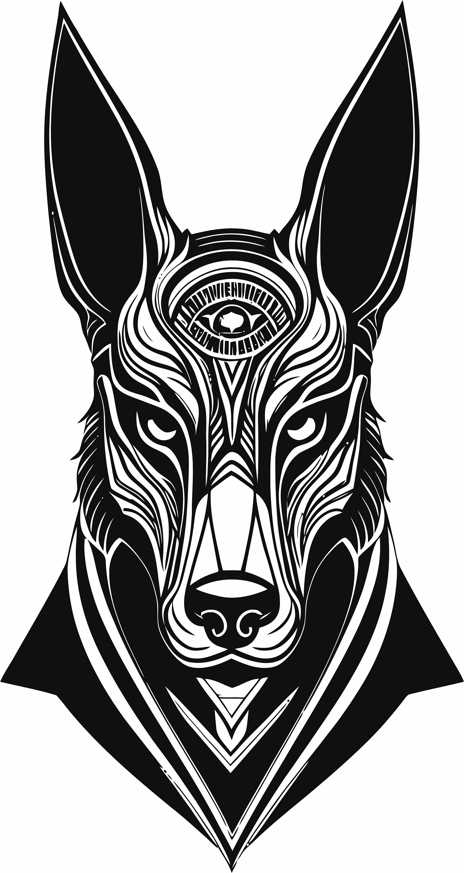Anubis Head Vector Illustration - Etsy