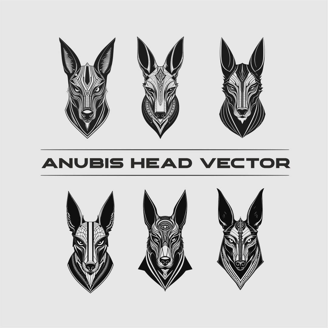 Anubis Head Vector Illustration - Etsy