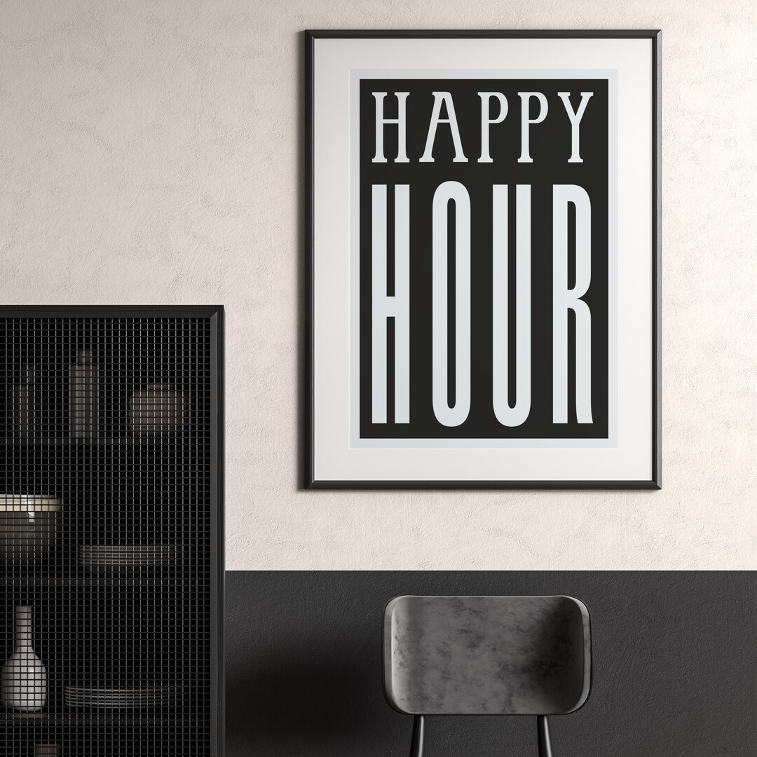 Happy Hour Drinks Print - Etsy UK