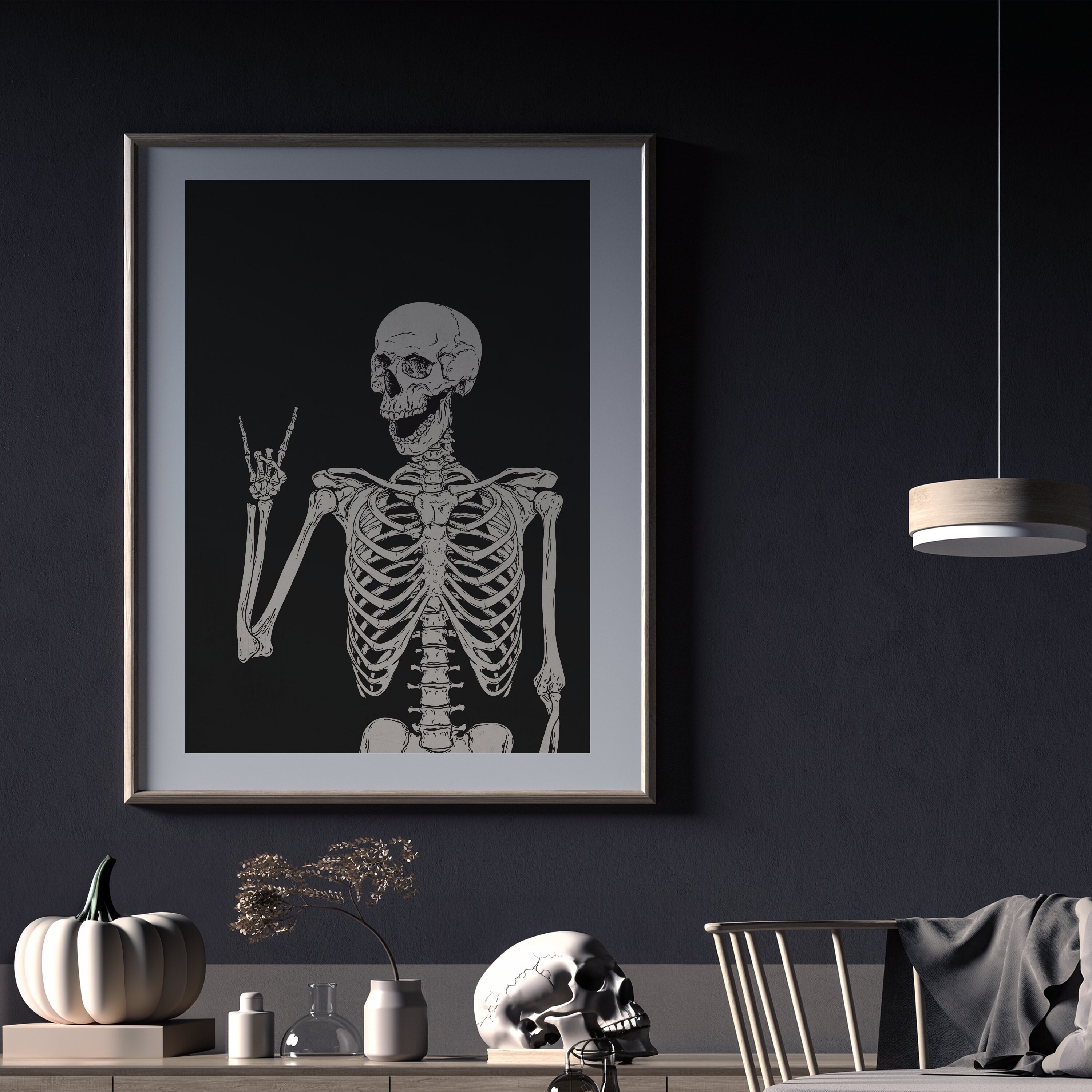 Skeleton Rocking Print - Etsy