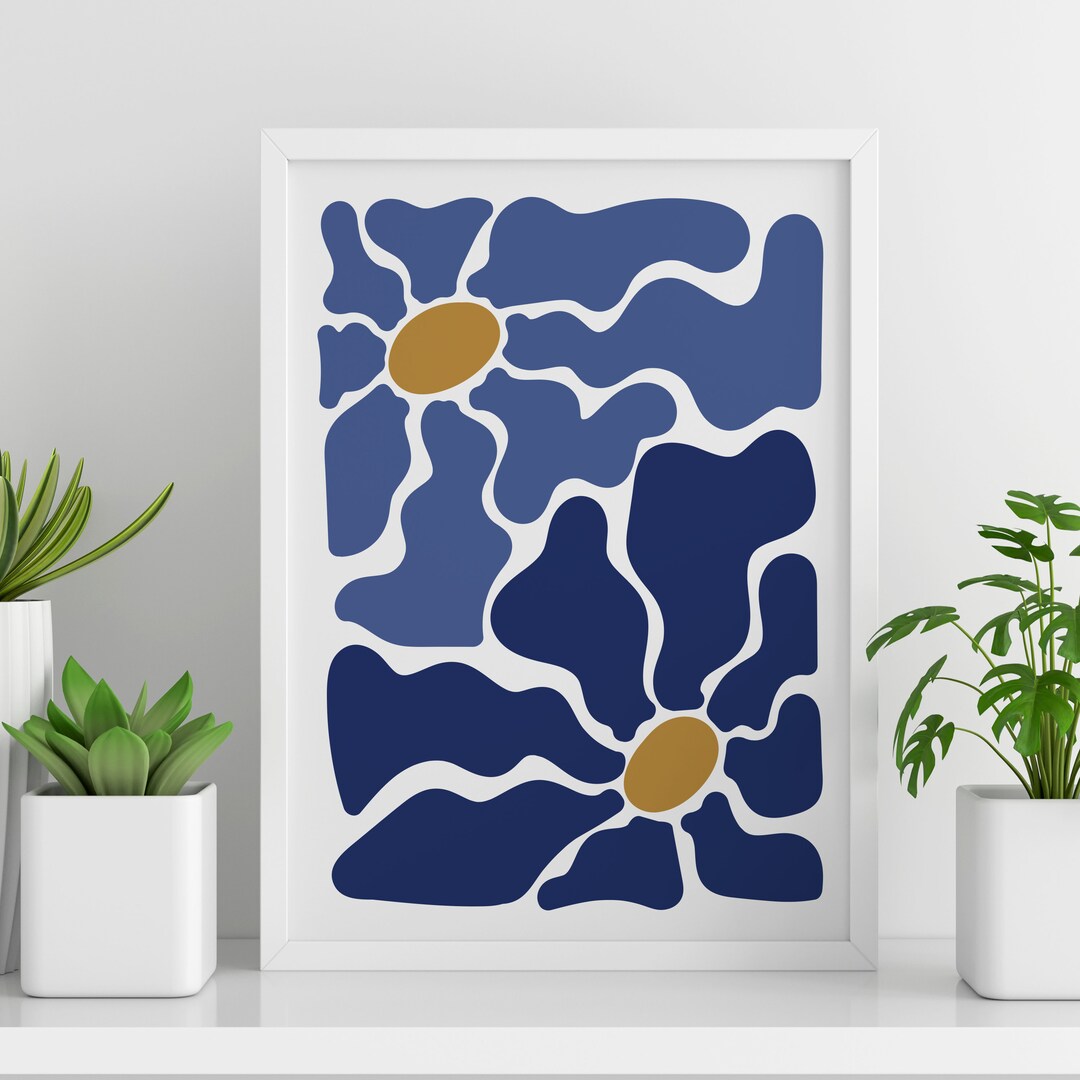Retro Flower Art Print - Etsy