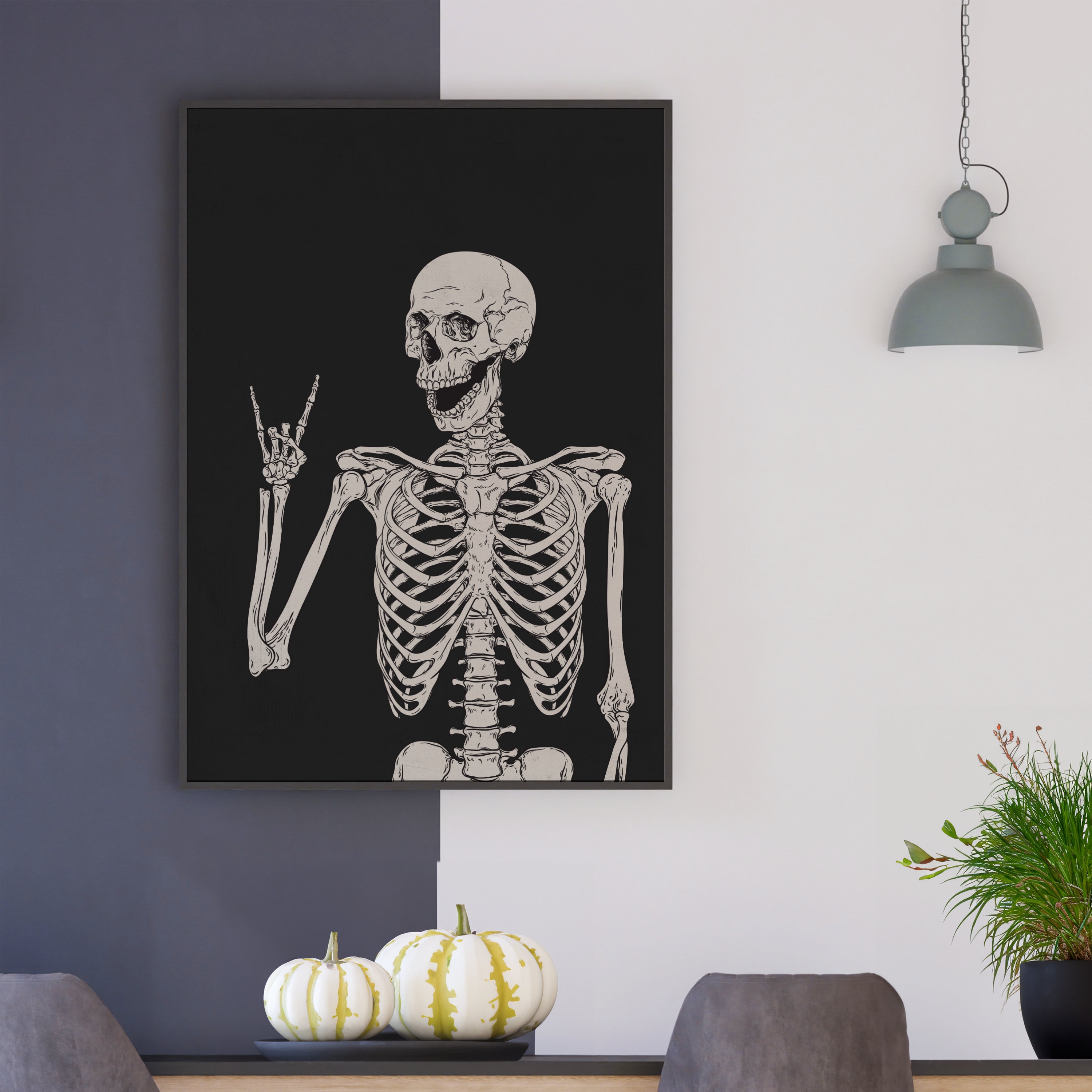 Skeleton Rocking Print - Etsy