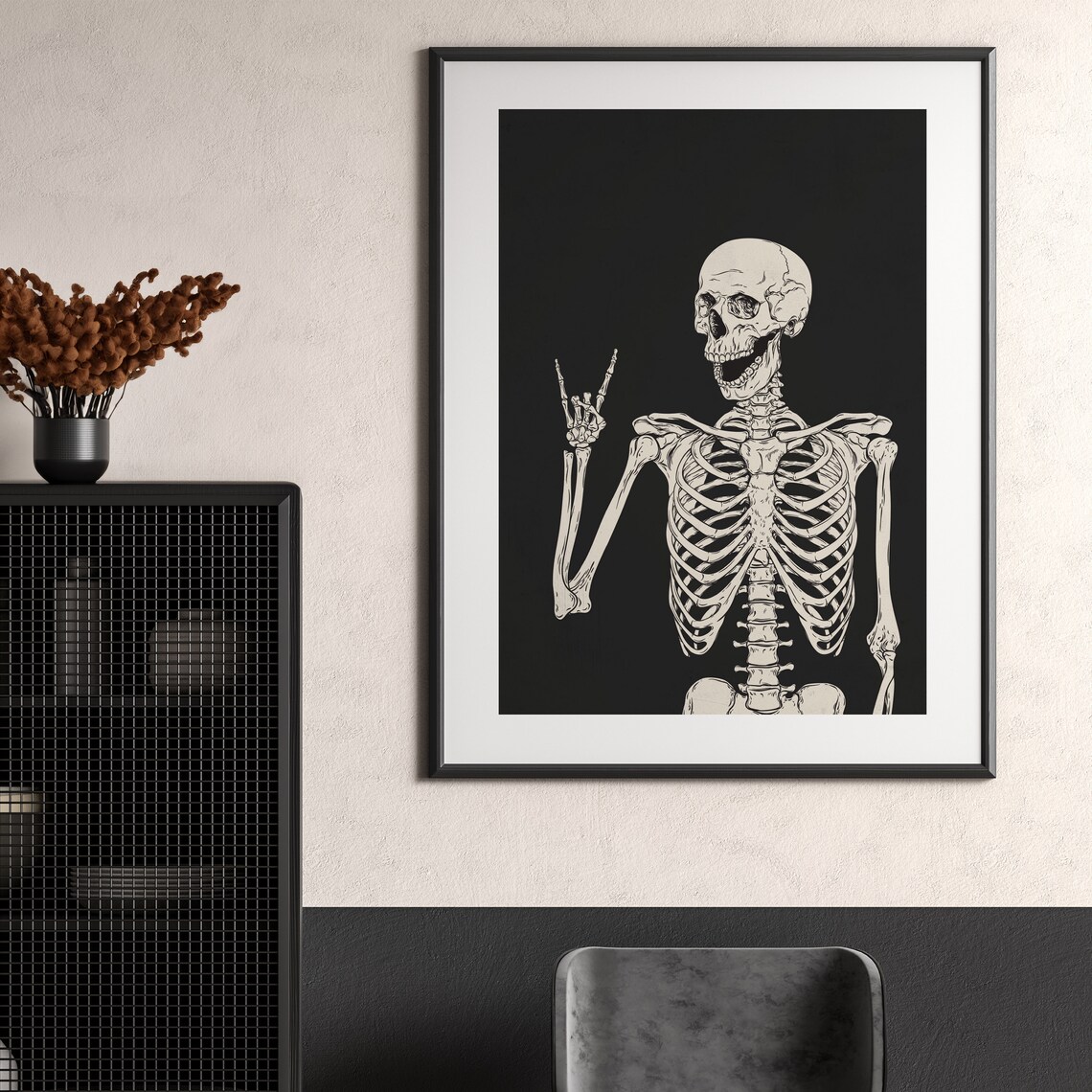 Skeleton Rocking Print - Etsy
