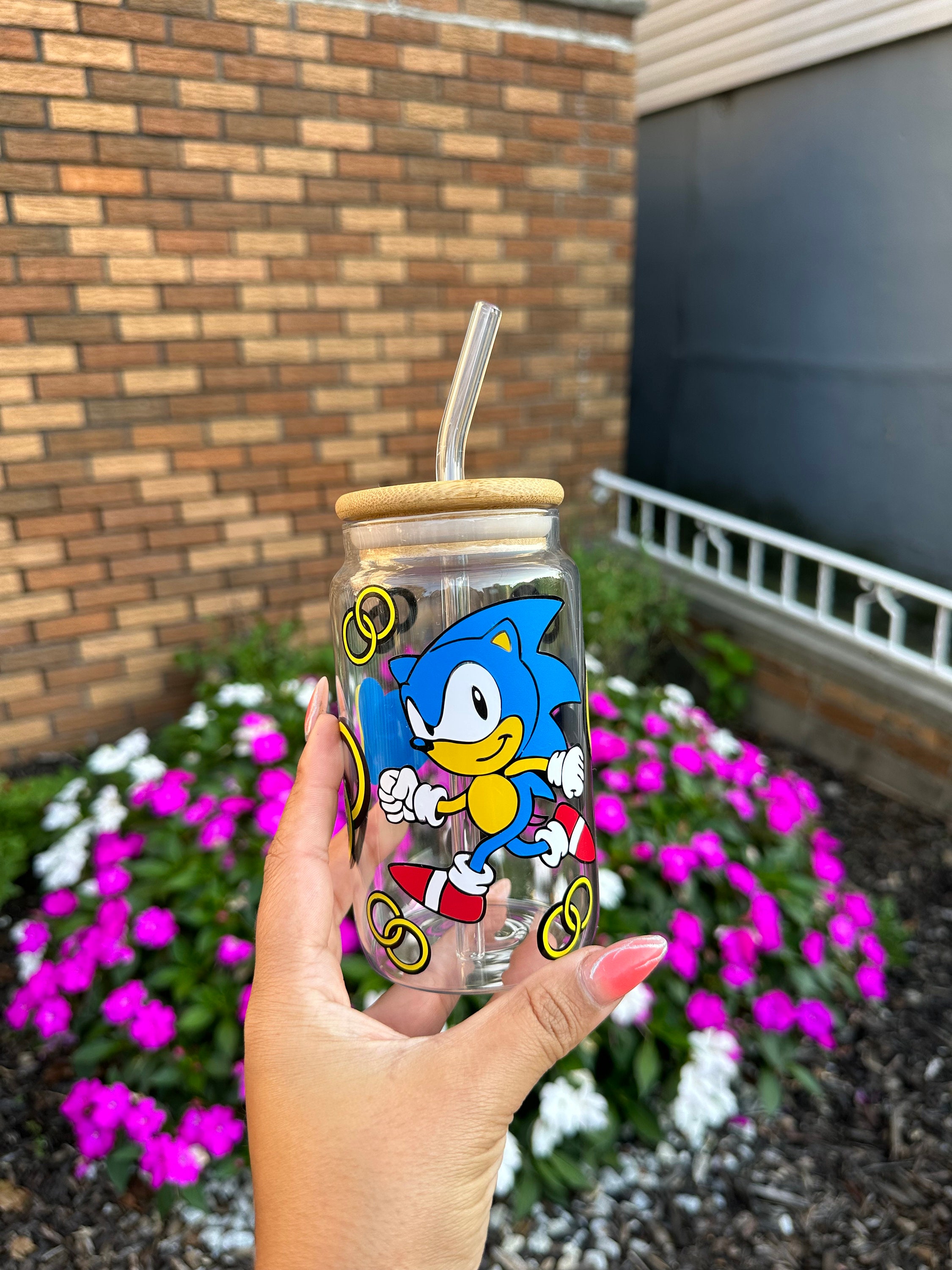 Sonic the Hedgehog Glass Cup, Sonic Kids Cup - Etsy