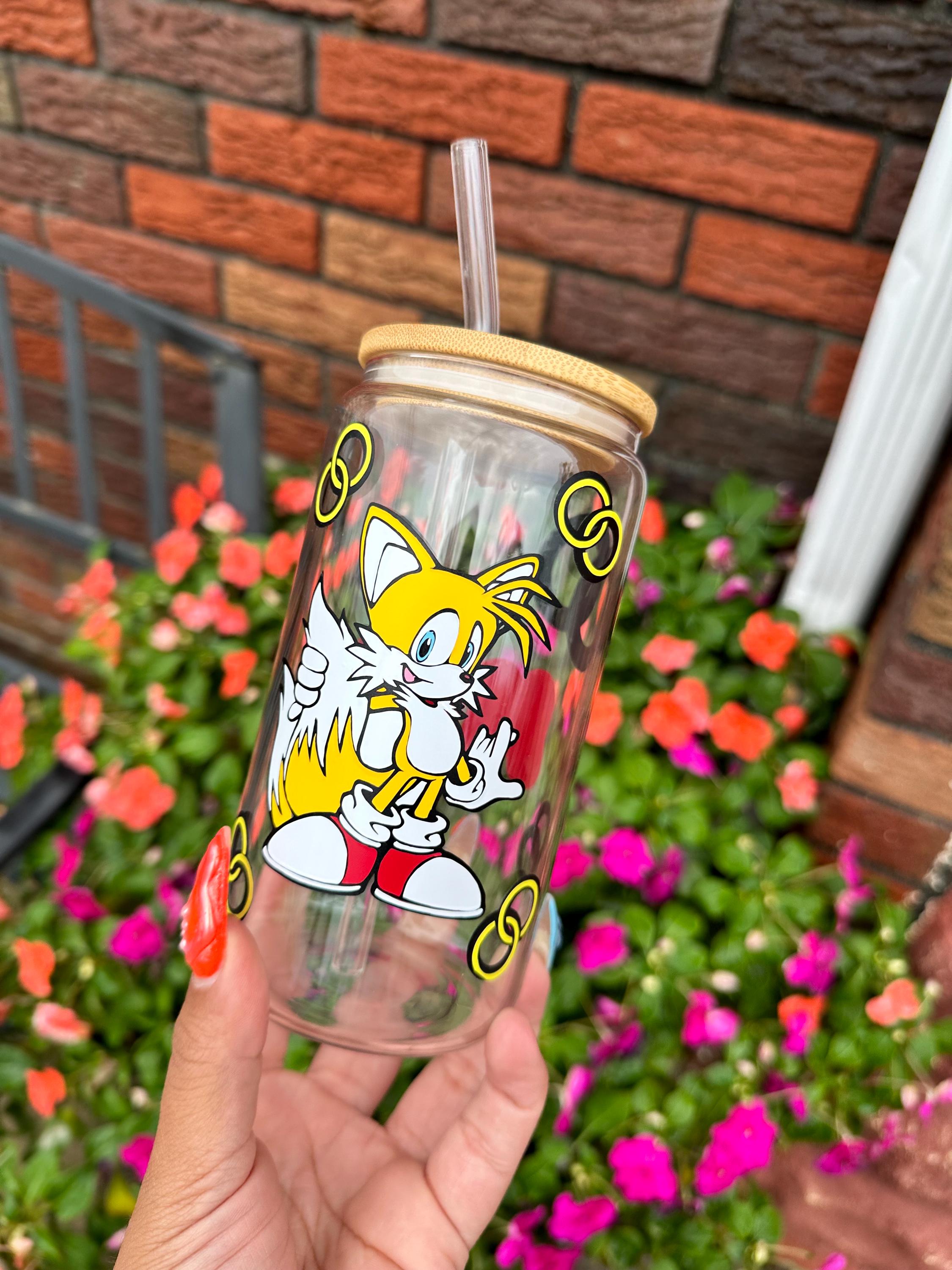Tails Sonic the Hedgehog Glass Cup: 16oz Kids Party Favor, Fan Gift - Etsy