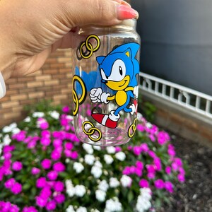 Sonic the Hedgehog Glass Cup, Sonic Kids Cup - Etsy