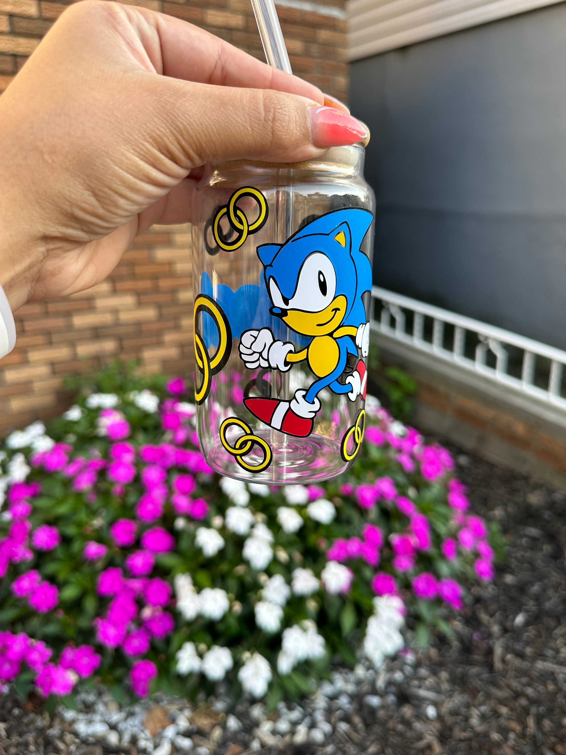 Sonic the Hedgehog Glass Cup, Sonic Kids Cup - Etsy