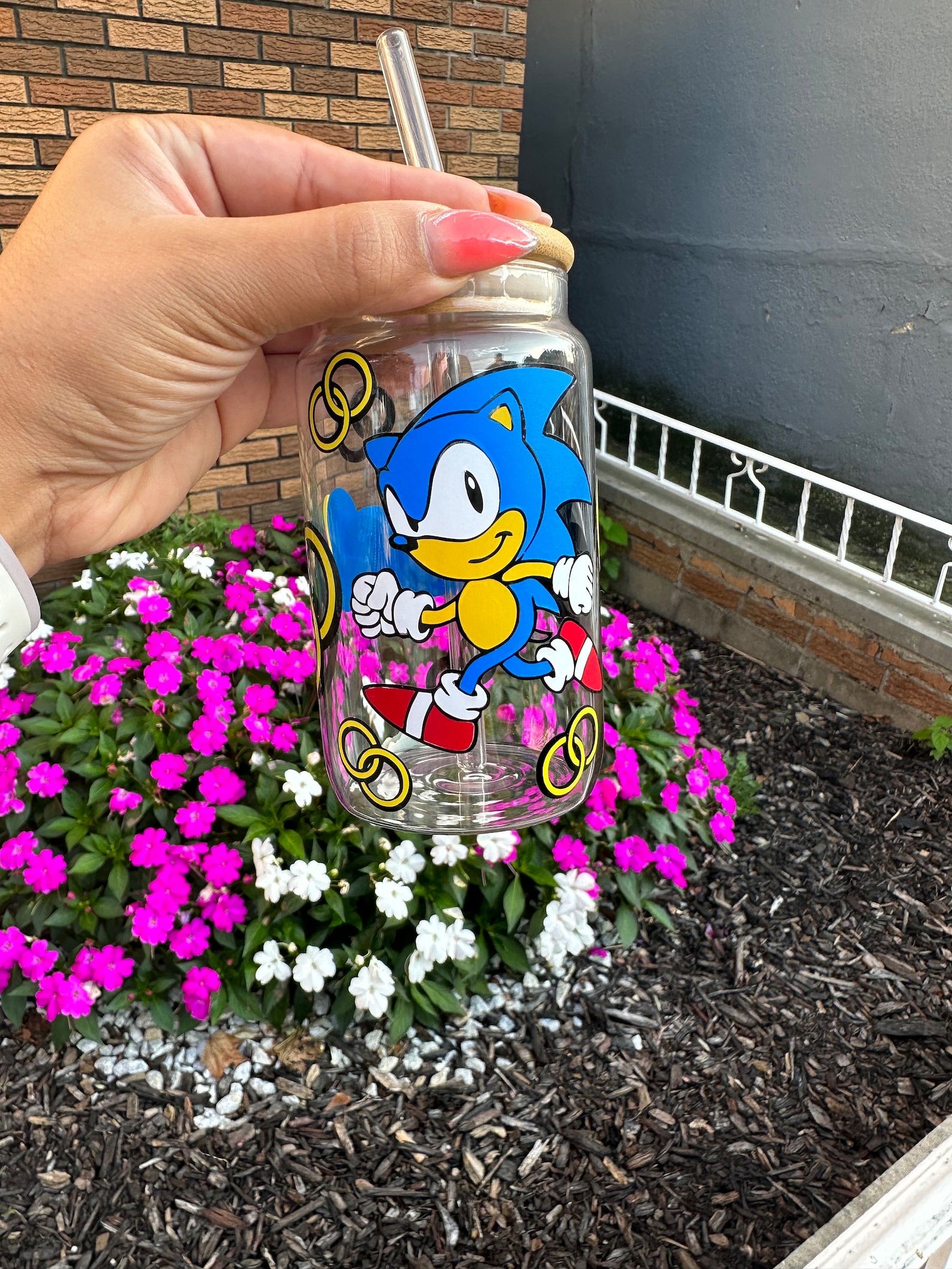 Sonic the Hedgehog Glass Cup, Sonic Kids Cup - Etsy