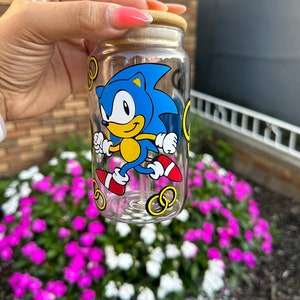 Sonic the Hedgehog Glass Cup, Sonic Kids Cup - Etsy