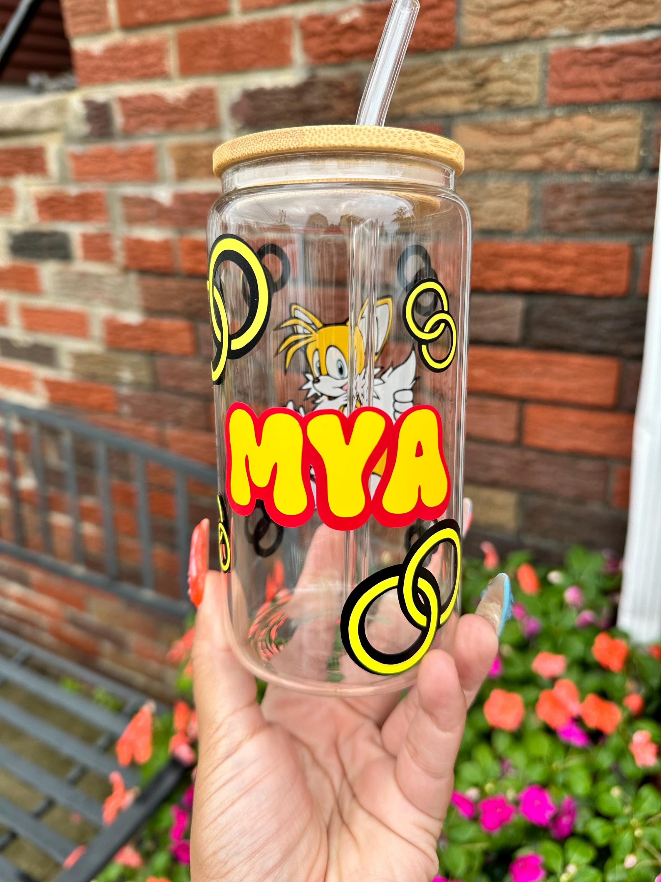 Tails Sonic the Hedgehog Glass Cup: 16oz Kids Party Favor, Fan Gift - Etsy