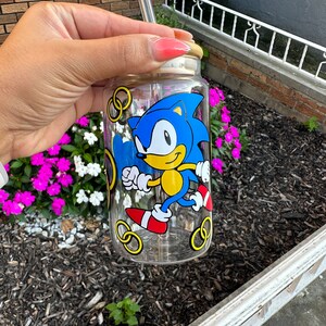 Sonic the Hedgehog Glass Cup, Sonic Kids Cup - Etsy