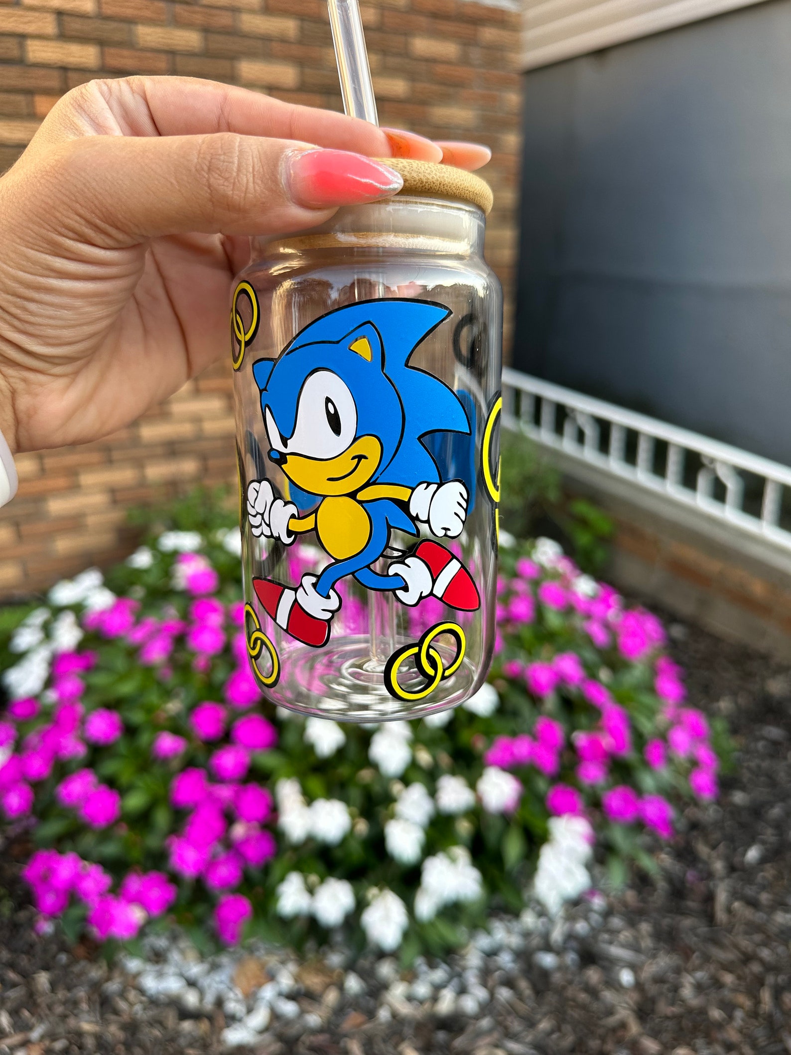 Sonic the Hedgehog Glass Cup, Sonic Kids Cup - Etsy