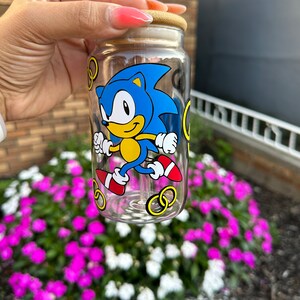 Sonic the Hedgehog Glass Cup, Sonic Kids Cup - Etsy