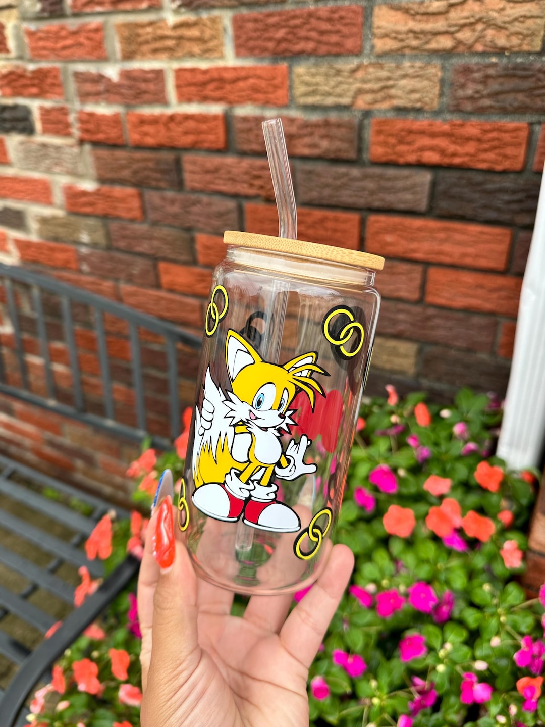 Tails Sonic the Hedgehog Glass Cup: 16oz Kids Party Favor, Fan Gift - Etsy