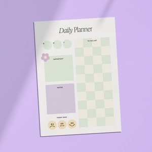 Pastel Daily Planner Printable Cute Personal to Do List - Etsy