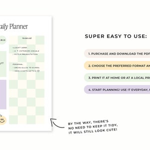 Pastel Daily Planner Printable Cute Personal to Do List - Etsy