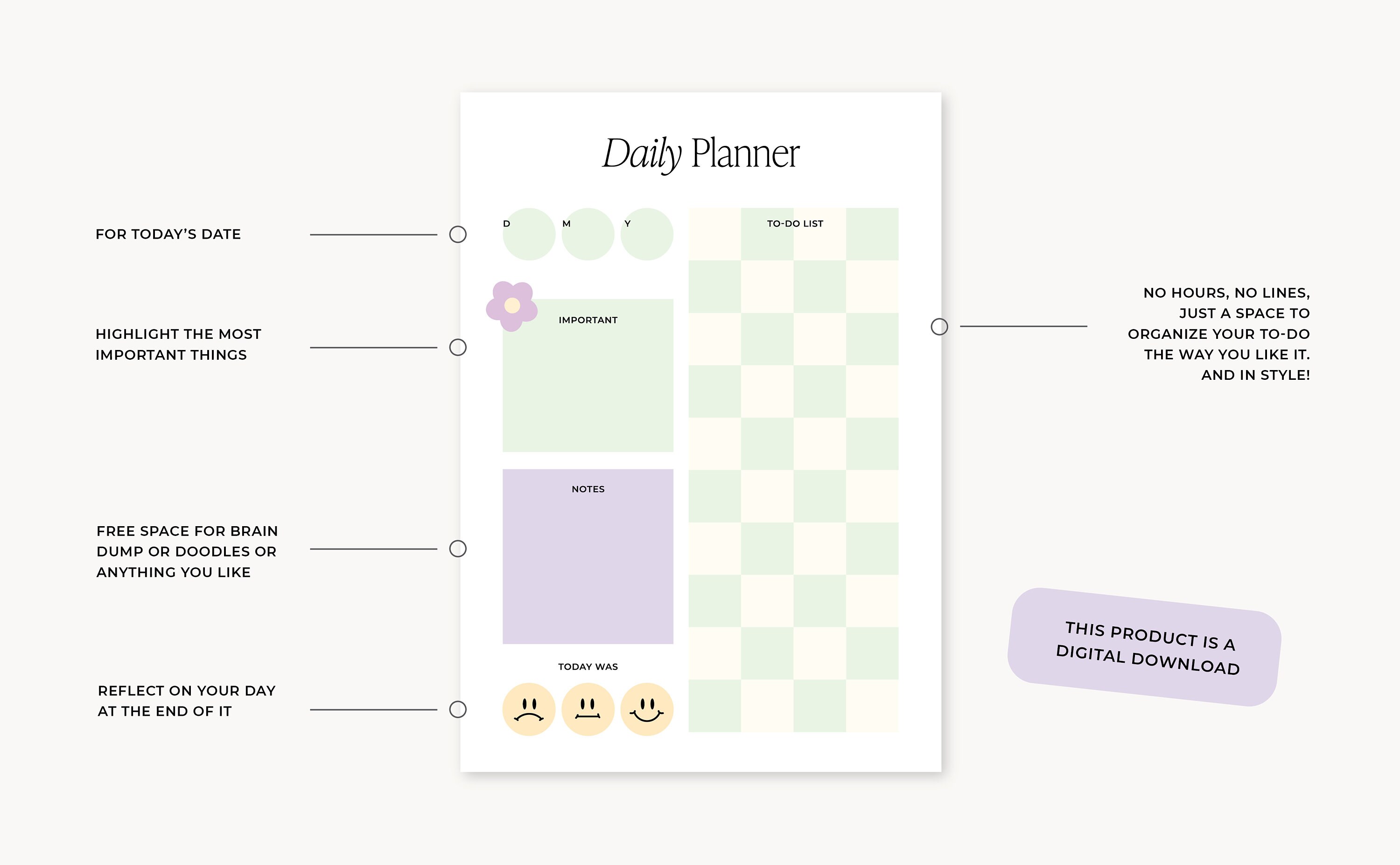 Pastel Daily Planner Printable Cute Personal to Do List - Etsy