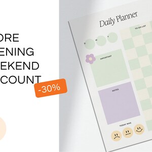 Pastel Daily Planner Printable Cute Personal to Do List - Etsy