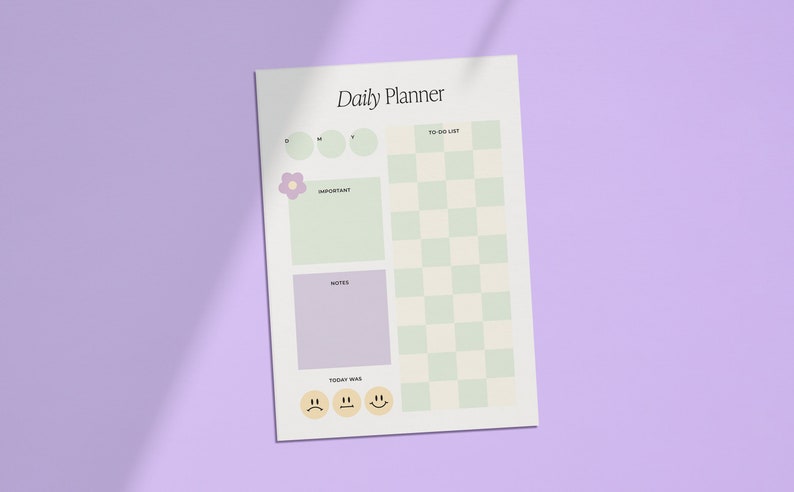 Pastel Daily Planner Printable Cute Personal to Do List - Etsy
