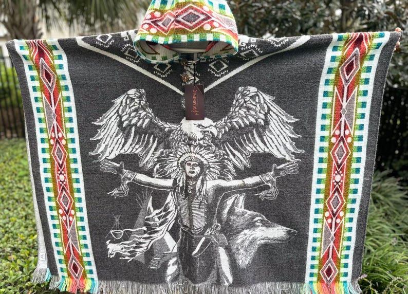 Eagle Ponchos, Wolf Poncho, Ancestral Indian, Alpaca Wool, Native ...