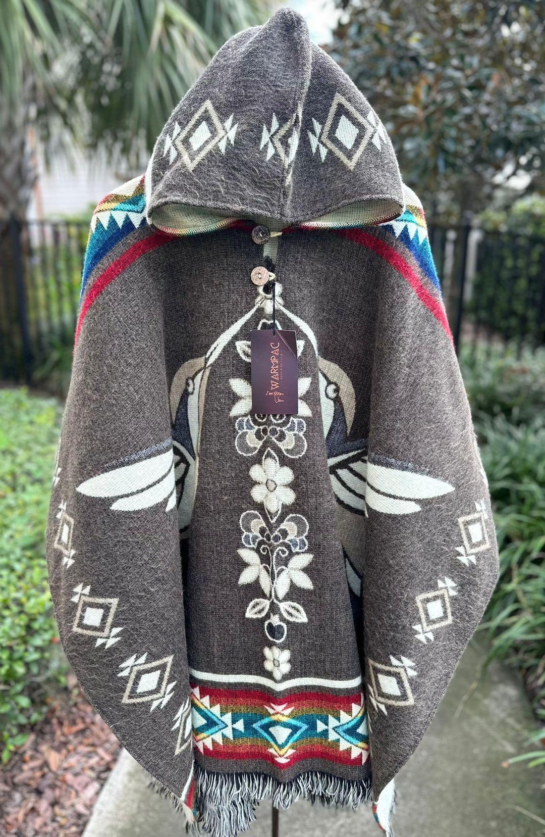 Hummingbird Poncho, Alpaca Ponchos, Handmade, Made in Ecuador Soft and ...