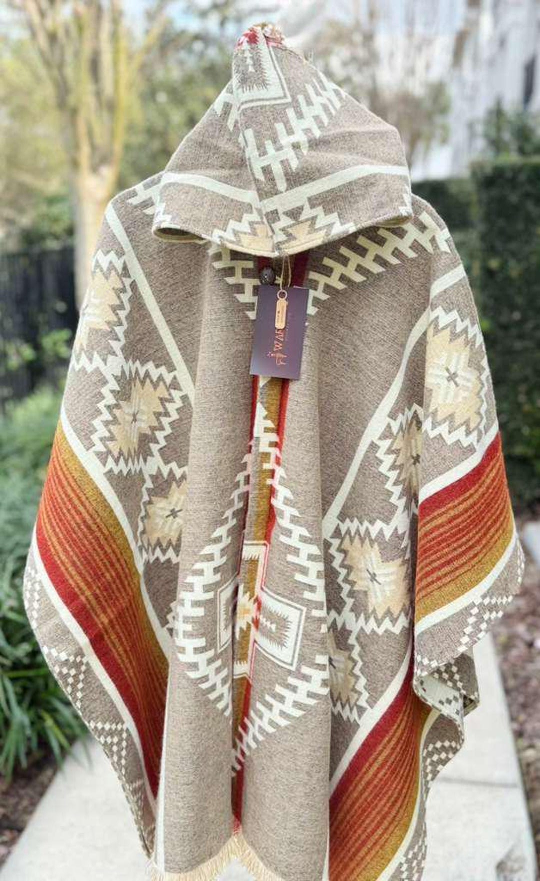 Handmade Alpaca Poncho, Ecuadorian Andean Clothing, Native Design ...
