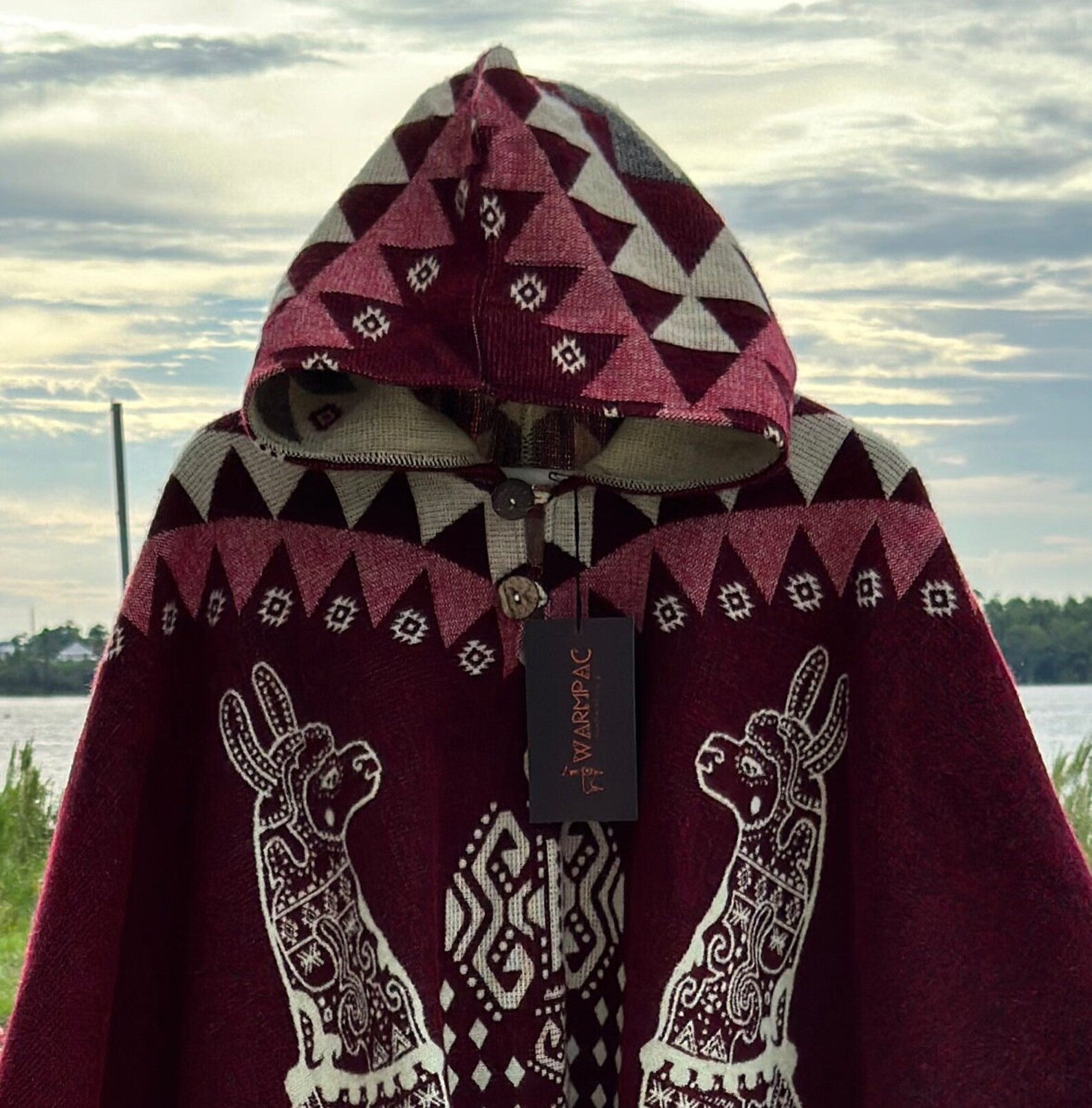 Alpaca Poncho, Made by Indigenous Artisan Hands, Soft and Warm, Ideal ...