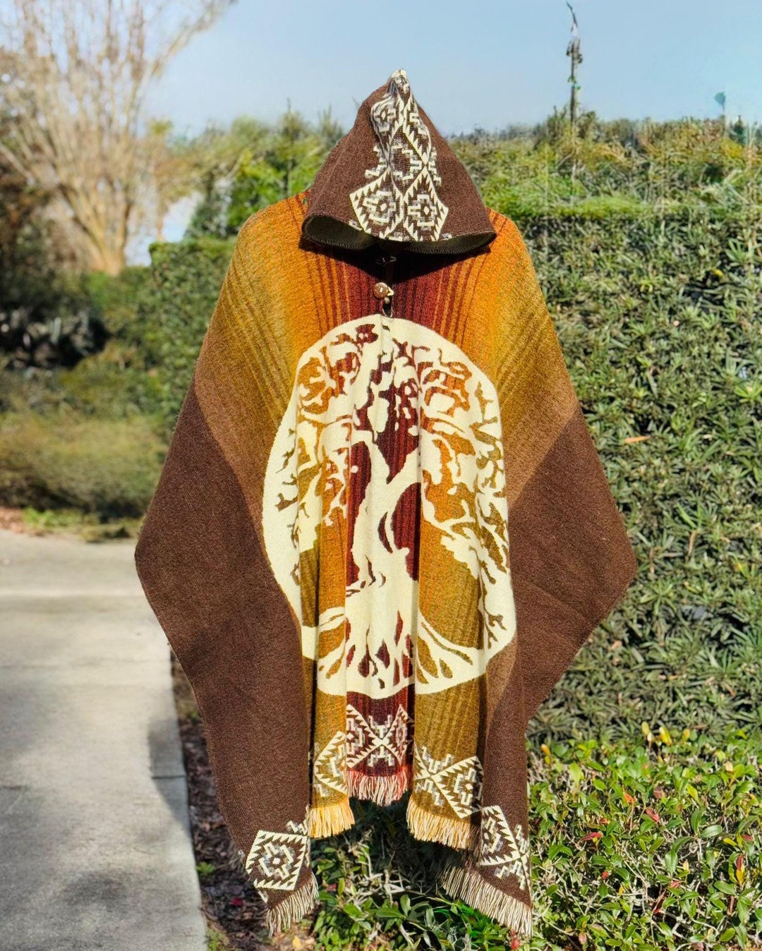 Alpaca Tree of Life Ponchos, Handmade in Ecuador, Andean Clothing ...