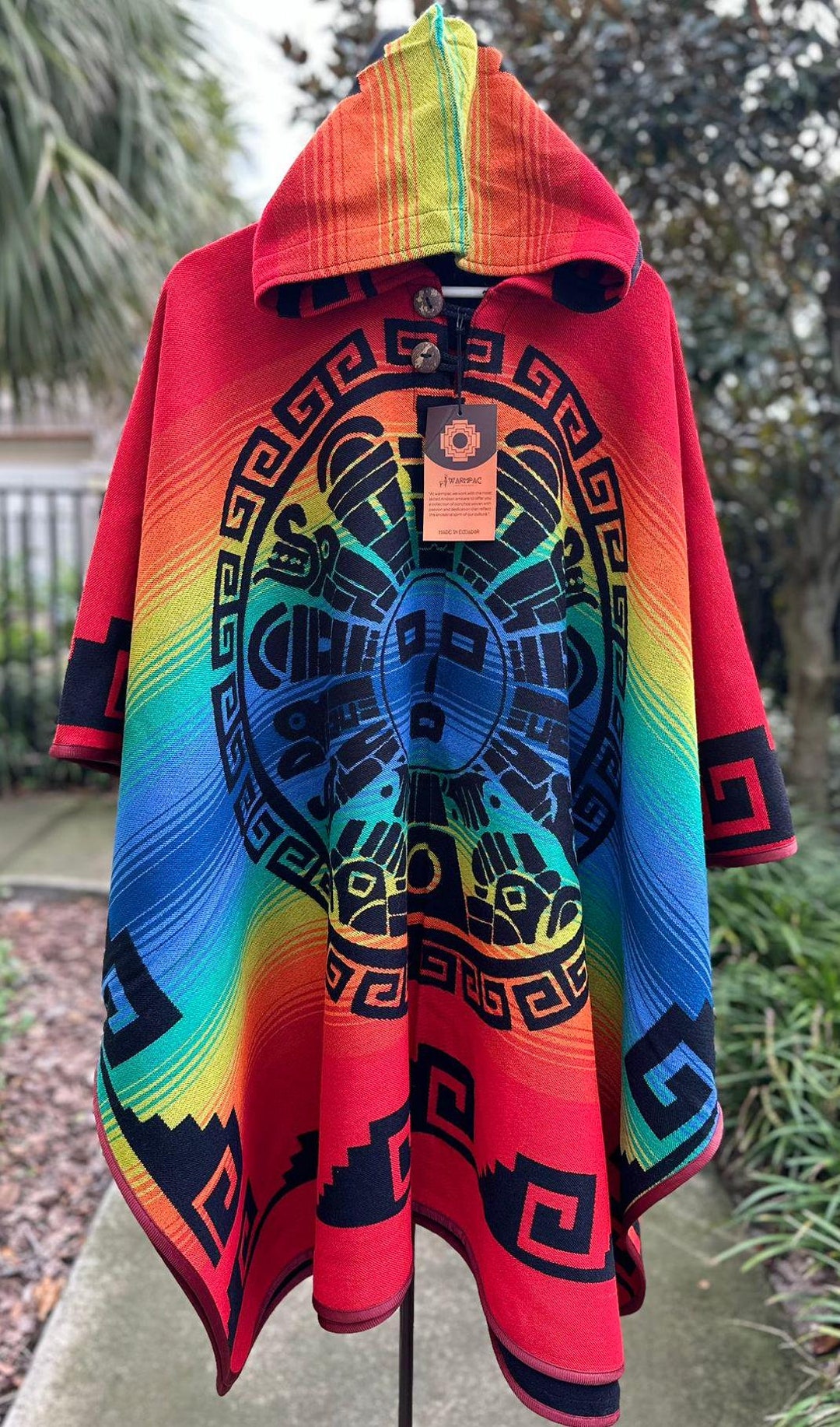 Ponchos, Native Ponchos, Ecuador, Aztec, Geometry, Alpaca, Wool Blend ...