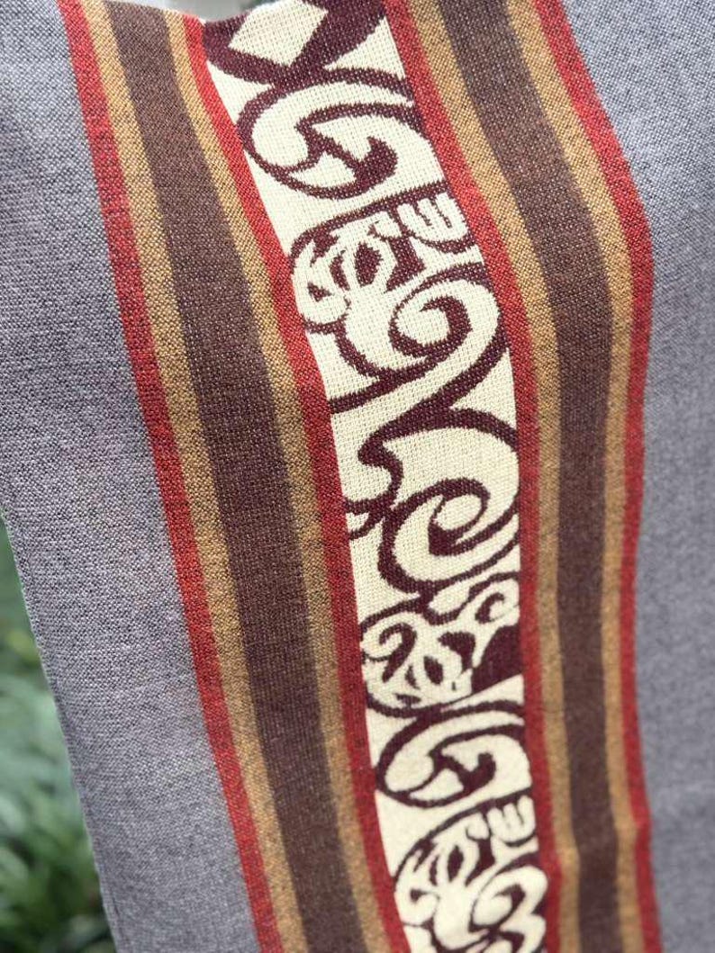 Handwoven Gray Alpaca Poncho, Ancestral Geometric Design, Unisex Fair ...